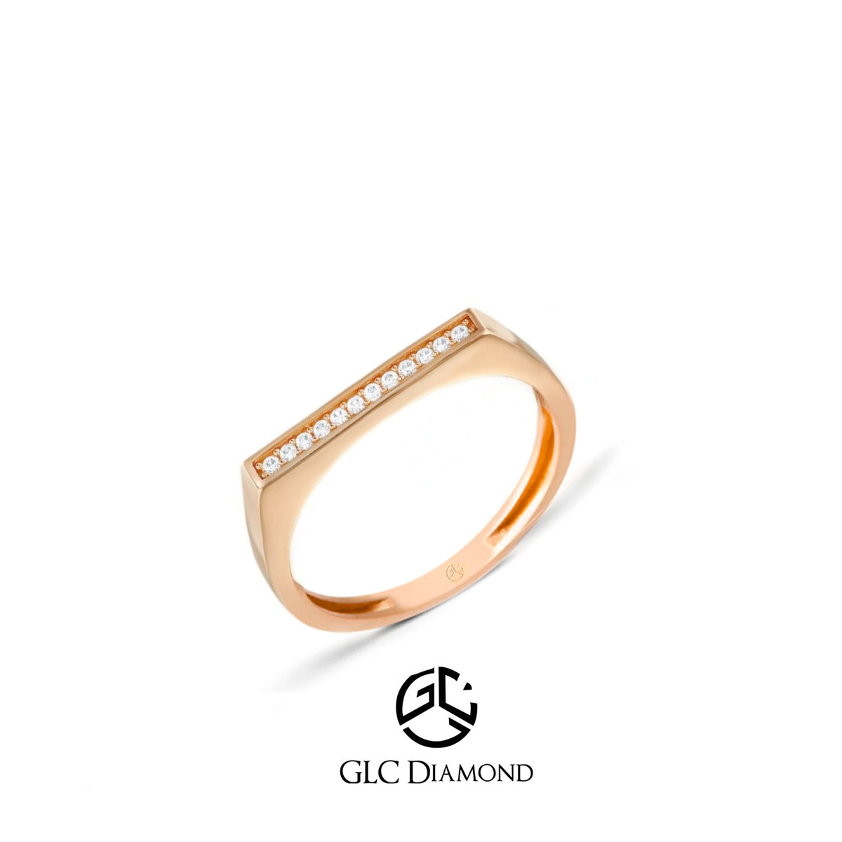 14K Gold Bar Diamond Ring – glcdiamond
